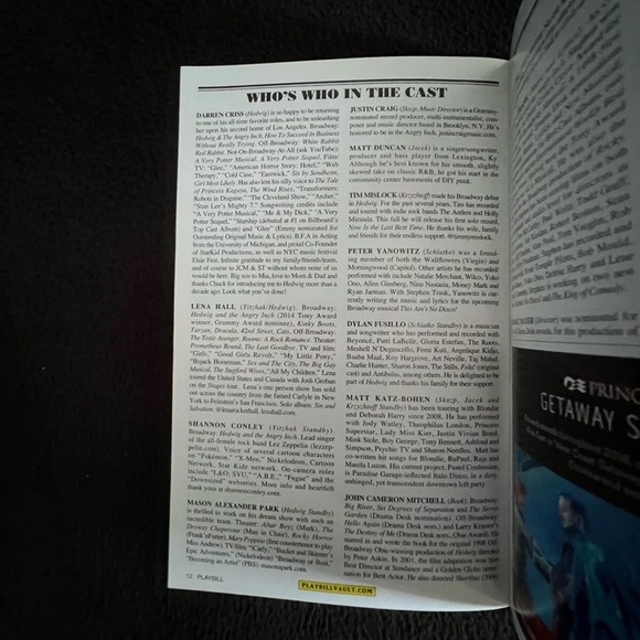 Playbill | Art | Hedwig And The Angry Inch Darren Criss Lena Hall ...